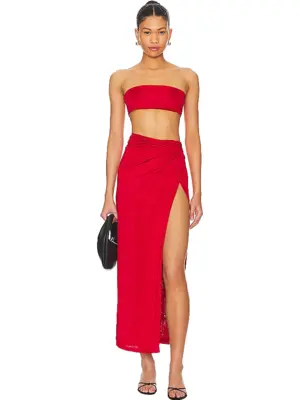 Superdown Karolyna Maxi Skirt Set - Red