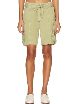 GRLFRND Slouchy Utility Twill Short - Light Olive