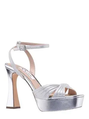Nina Nina Angie Platform Sandals Silver