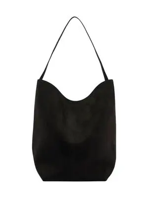 THE ROW N/s Park Large Leather Tote Bag - Black