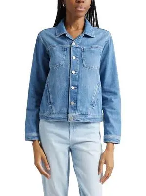L'Agence Classic Denim Trucker Jacket - Getty