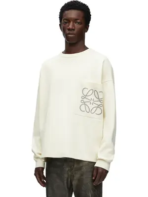 Loewe LOEWE Cotton Blend Sweater Soft White