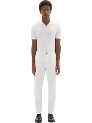 Theory Classic-fit Pant In Organic Cotton - White