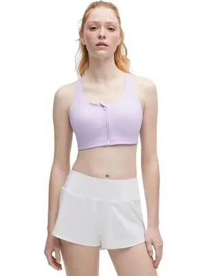 Lululemon Energy Zip-front Bra Lavender Frost