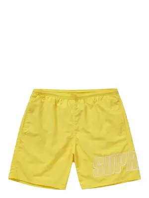 Supreme Logo Applique Water Short - Pale Yellow
