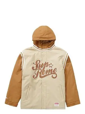 Supreme Mitchell & Ness Quilted Jacket - Tan