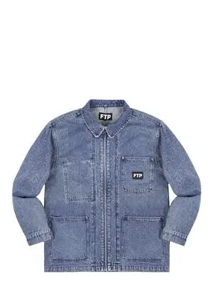 FTP Frayed Denim Chore Jacket - Washed Indigo