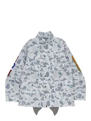 A BATHING APE Space Camo Shark M65 Jacket - White
