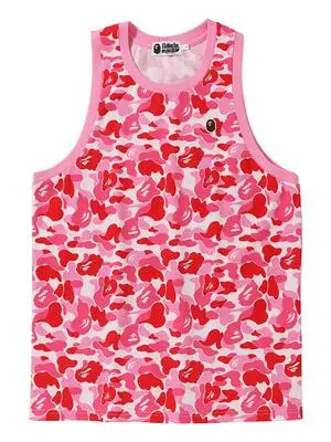 A BATHING APE Abc One Point Tank Top Pink