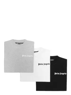 Palm Angels Tripack T-shirt Grey/white/black