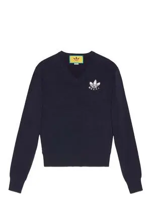 Gucci X Adidas Wool Sweater - Navy Blue