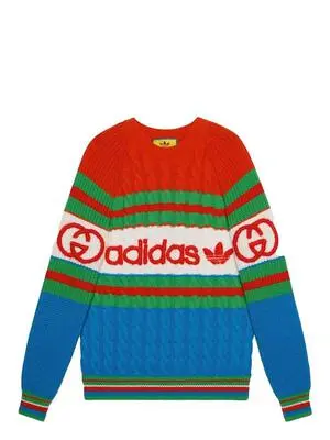 Gucci X Adidas Wool Sweater - Blue/orange