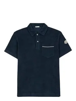 Moncler Terry Polo Shirt - Navy Blue