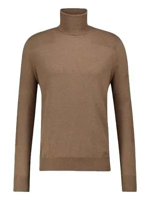 Amiri Fitted Wool Turtleneck Sweater - Brown