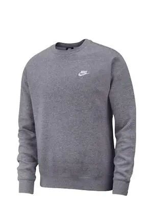 Nike Sportswear Club Fleece Crewneck Sweatshirt - Charcoal Heather/white