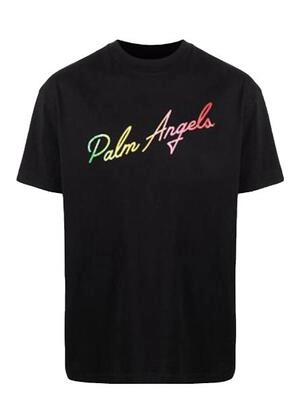 Palm Angels Miami Logo Tshirtin - Black
