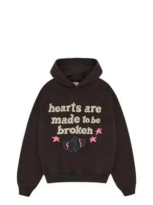 BROKEN PLANET Hearts Are Made To Be Broken Hoodie - Soot Black
