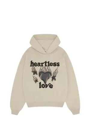 BROKEN PLANET Heartless Love Hoodie - Bone White