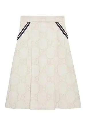 Gucci Maxi Gg Skirt - White