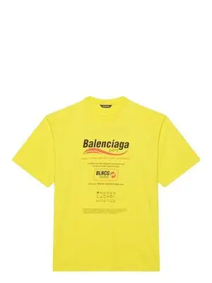 Balenciaga Logoprint Short Sleeve T-shirt - Yellow