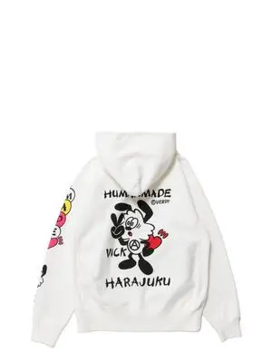 HUMAN MADE X Verdy Vick Pizza Hoodie - White