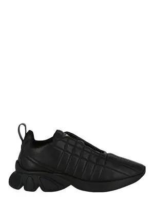Burberry Quilted Leather Sneakers - Black