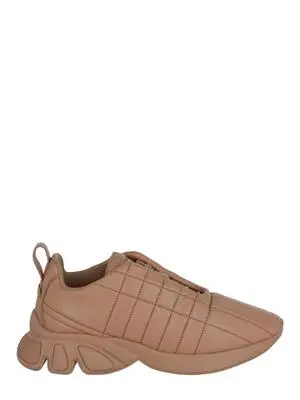 Burberry Quilted Leather Sneakers - Light Beige
