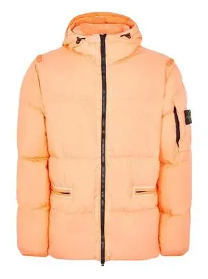 Stone Island Garment Dyed Crinkle Reps Rny Down Jacket - Peach