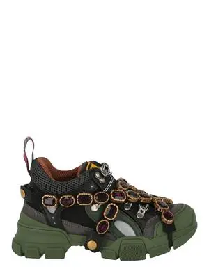 Gucci Flashtrek Sega Removable Crystal Sneakers - Green