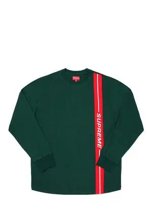 Supreme Vertical Logo Stripe Long Sleeve Top - Dark Green
