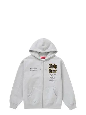 Supreme Salvation Zip Up Hooded Sweatshirt - Heather Grey
