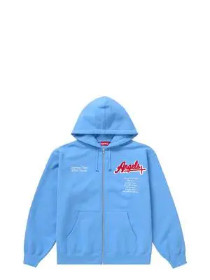 Supreme Salvation Zip Up Hooded Sweatshirt Light Blue