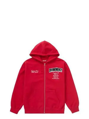 Supreme Salvation Zip Up Hooded Sweatshirt Red