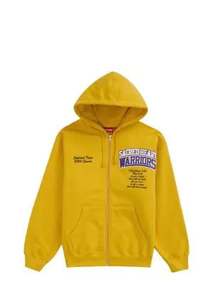 Supreme Salvation Zip Up Hooded Sweatshirt Gold