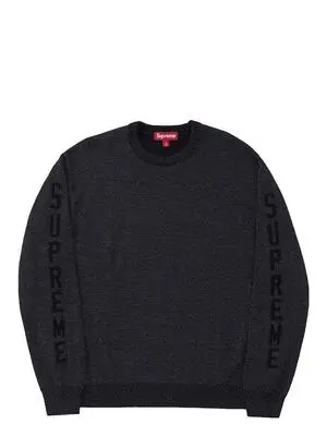 Supreme Reflective Crewneck Sweater - Black