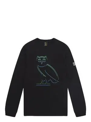 OVO Liquid Owl Long Sleeve Shirt - Black