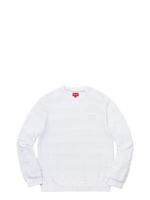 Supreme Dash Stripe Crewneck Sweatshirt - White