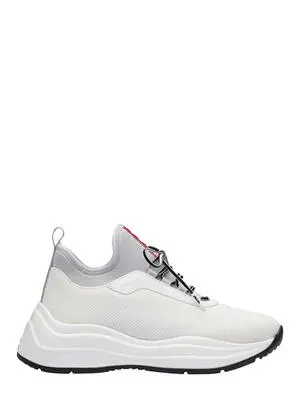 Prada Logo Neoprene Sneakers - White