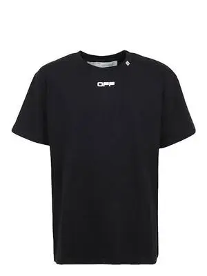 Off-White Oversized Fit Wavy Line T-shirt - Black