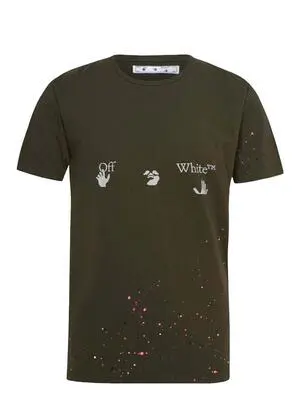 Off-White Paint Splatter T-shirt - Green