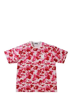 A BATHING APE Big Abc Camo Ape Head Relaxed Fit Tee Shirt - Pink