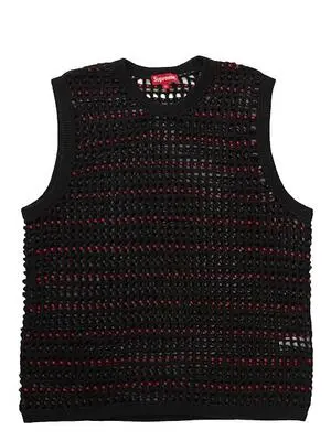 Supreme Beaded Sweater Vest - Black