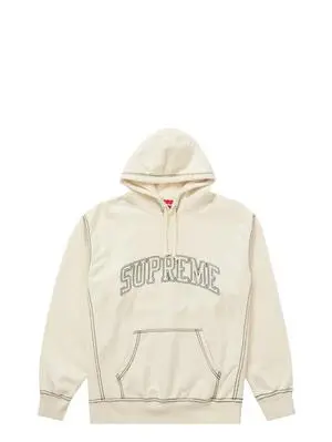 Supreme Big Stitch Hooded Sweatshirt - Natural