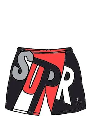 Supreme Big Letter Water Short - Black