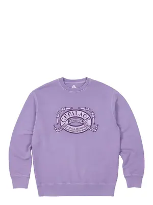 PALACE Classic Over Dyed Crewneck - Purple