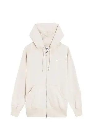 Nike Phoenix Fleece Oversized Full-zip Hoodie - Light Orewood Brown/sail