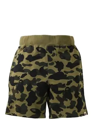 A BATHING APE 1st Camo Sweat Shorts - Green