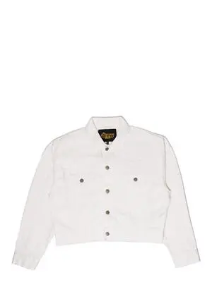 Drew House Cropped Selvedge Trucker Jacket - White
