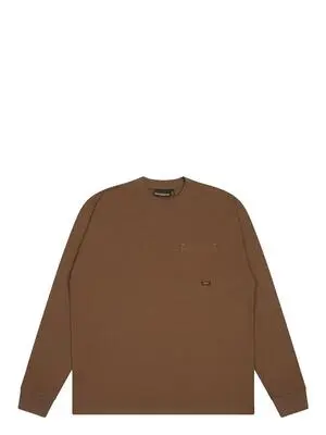 Drew House Basic Long Sleeve Pocket Tee Shirt - Brown
