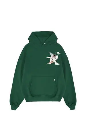 REPRESENT Storms In Heaven Hoodie - Racing Green